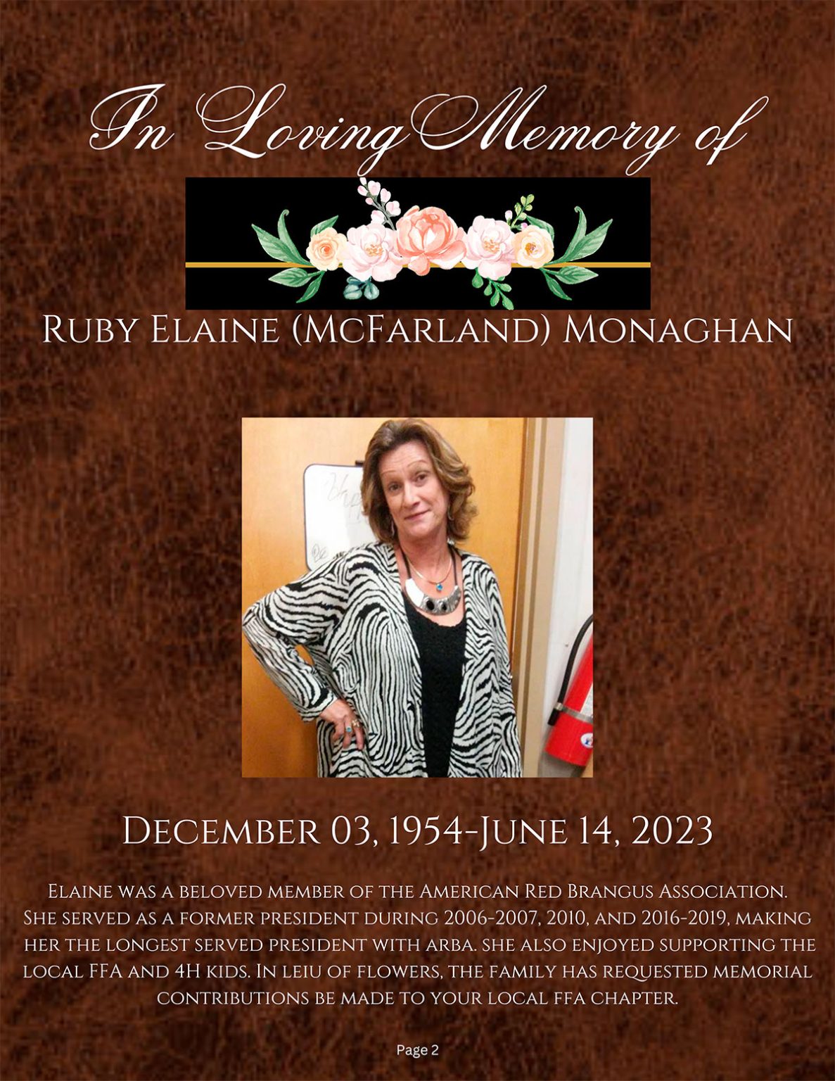 In Loving Memory Of Ruby Elaine (McFarland) Monaghan – American Red ...